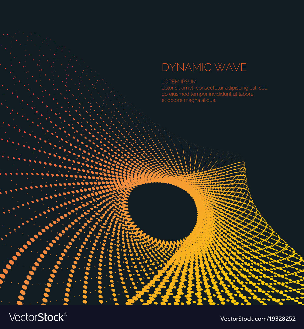 Bright abstract background with a dynamic waves Vector Image