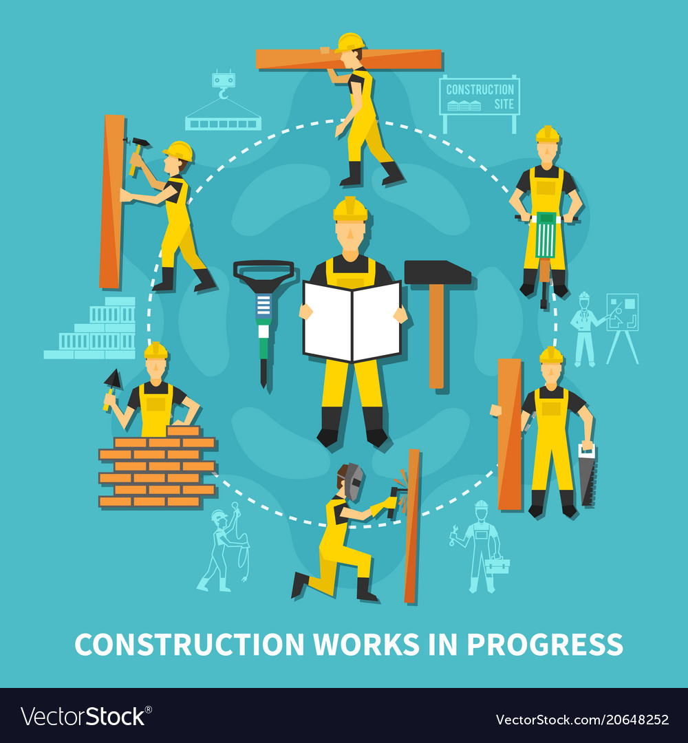 Construction worker concept Royalty Free Vector Image