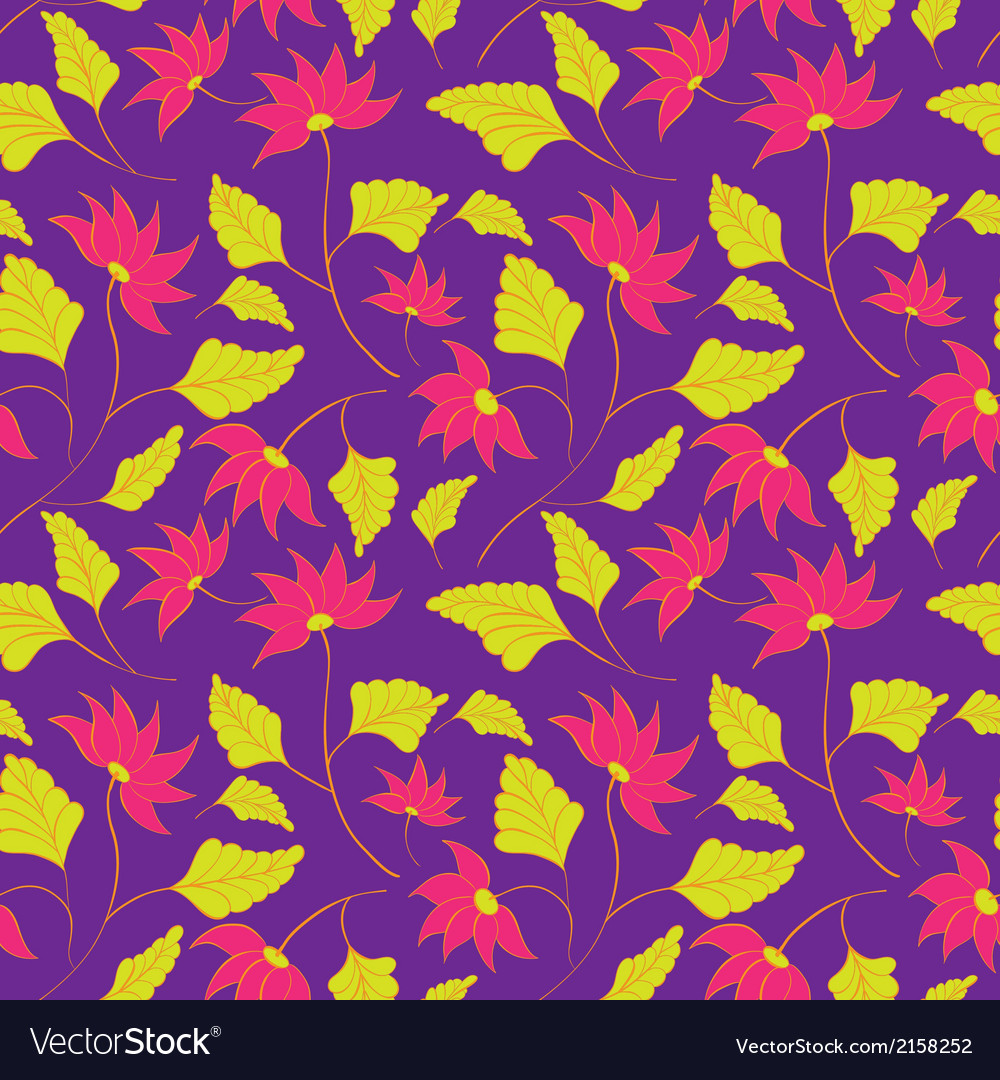 Flower seamless spring pattern Royalty Free Vector Image