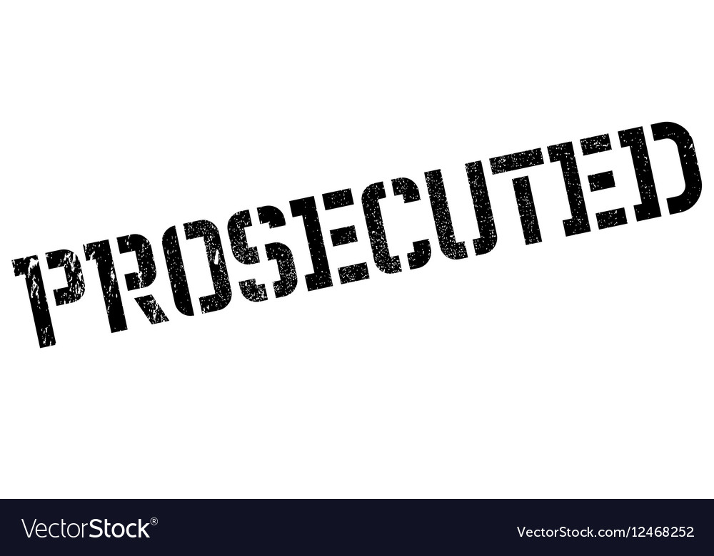 Prosecuted rubber stamp Royalty Free Vector Image