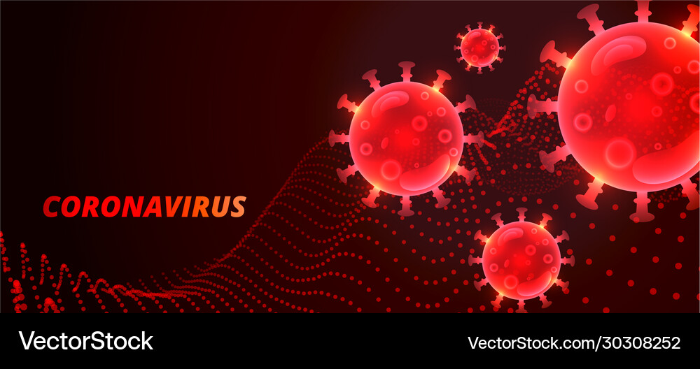 Red infection coronavirus covid-19 banner Vector Image