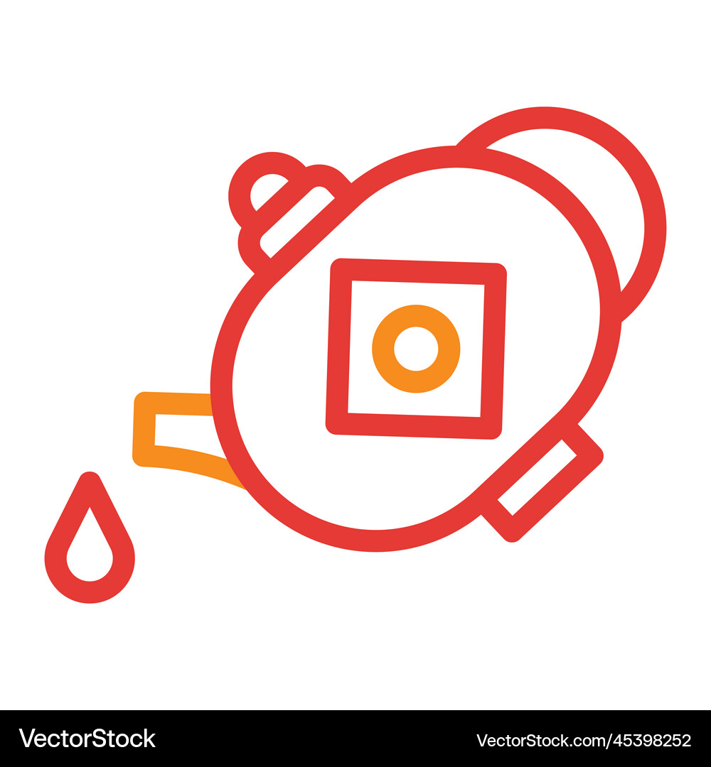 Teapot multicolor red and logo icon new year Vector Image
