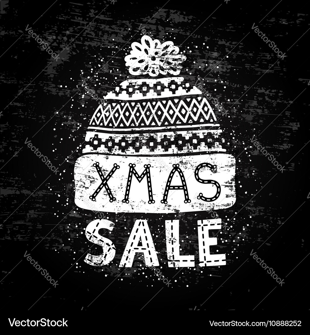Winter Special banner or label with a knitted Vector Image