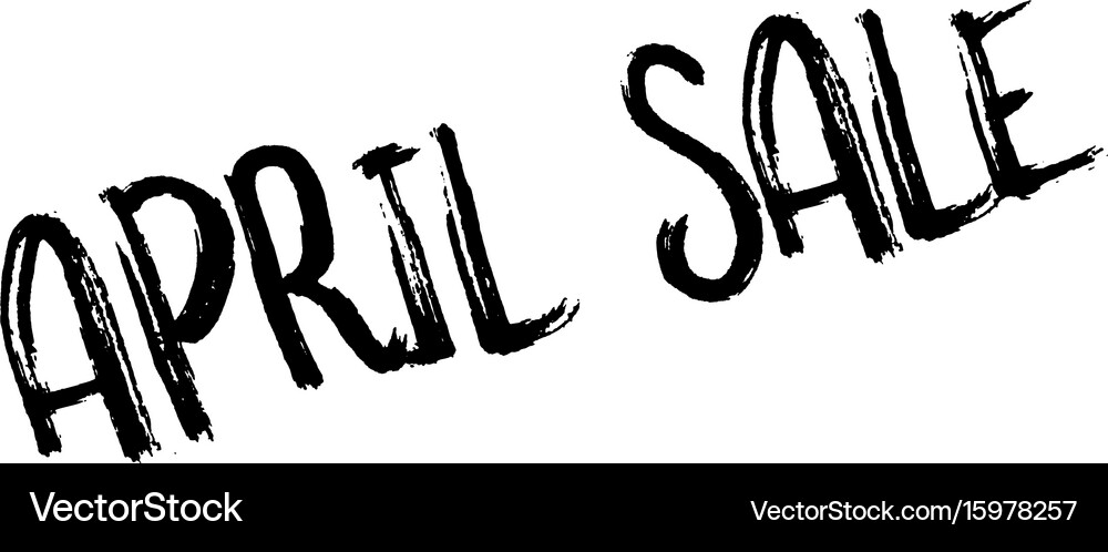 April sale rubber stamp Royalty Free Vector Image