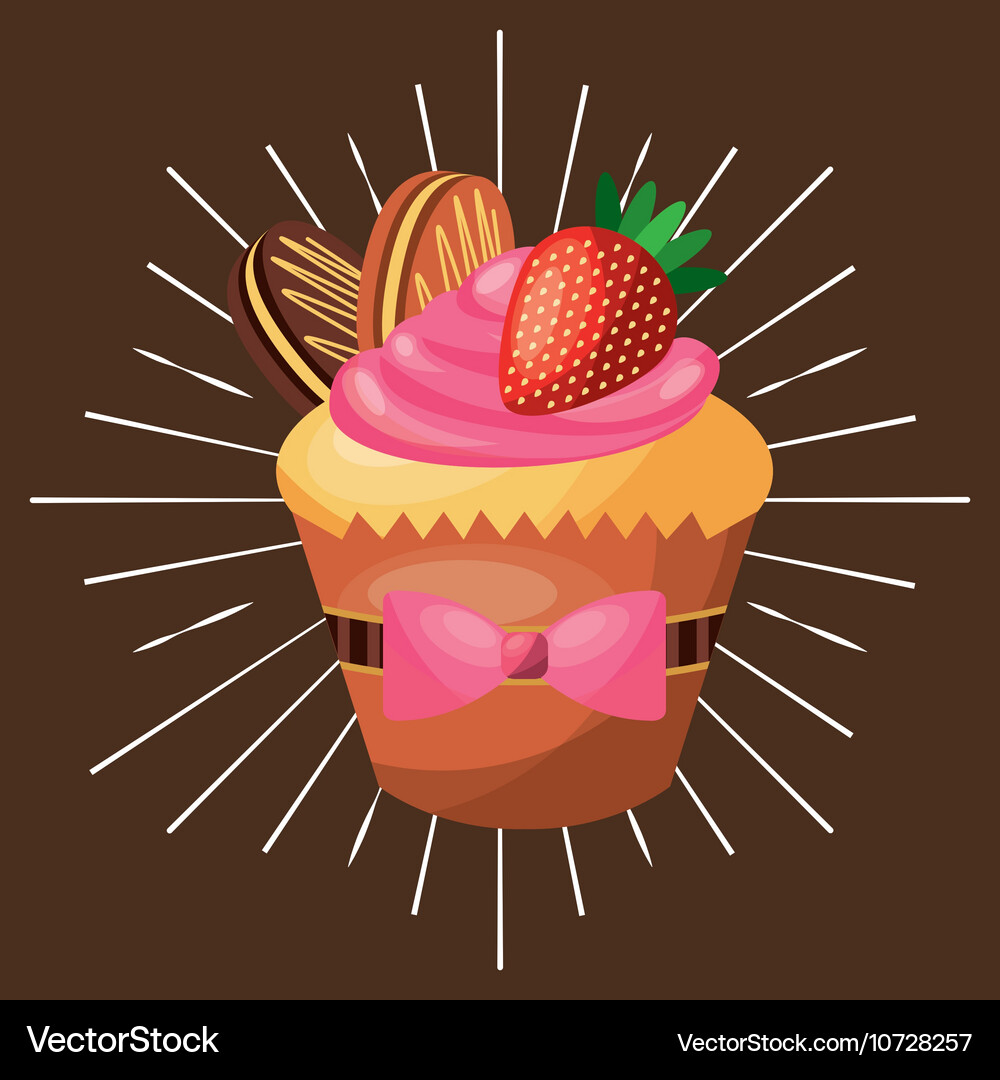 Baked goods sweet cupcake Royalty Free Vector Image