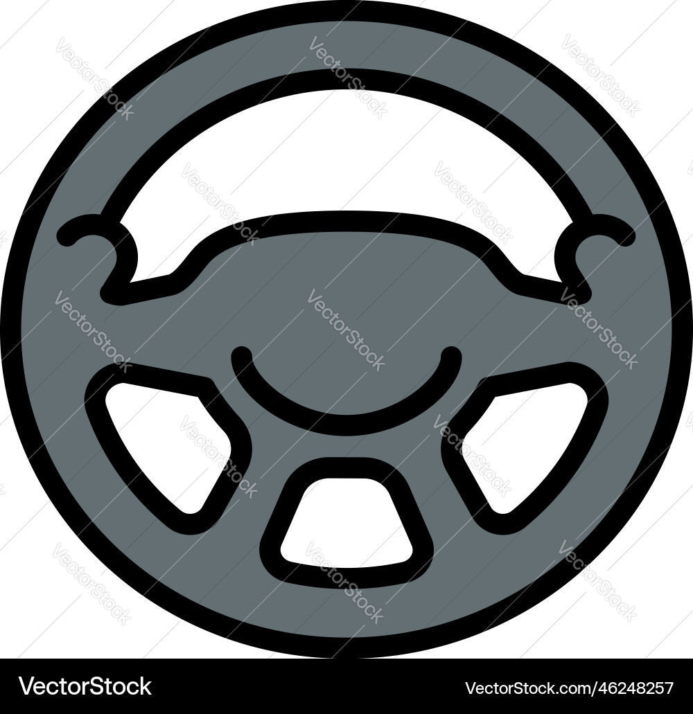 Car steering wheel icon outline auto part Vector Image
