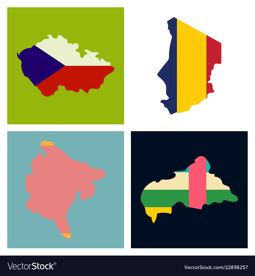 Colorful World Map - Countries Royalty Free Vector Image