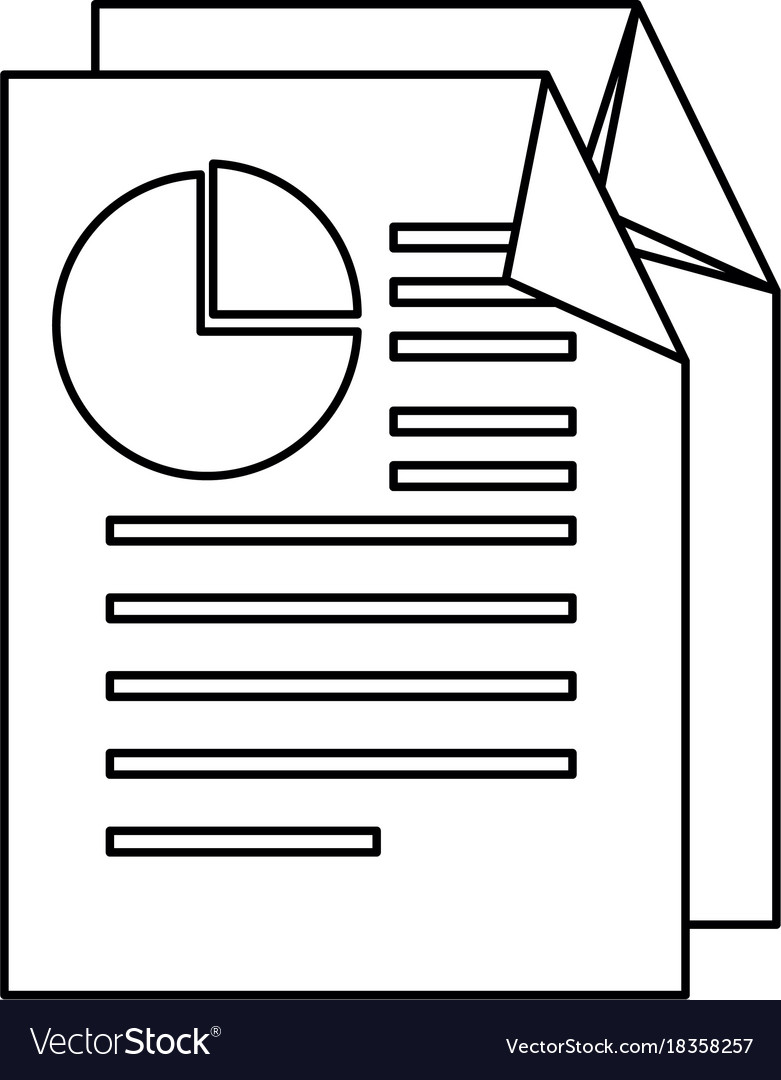 Document with statistics icon Royalty Free Vector Image