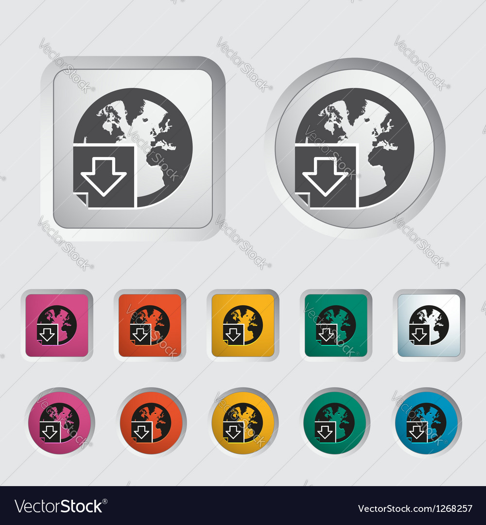 Download file single icon Royalty Free Vector Image