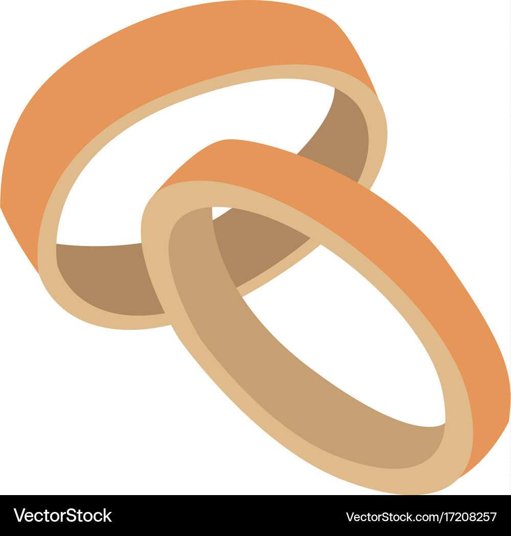 Isolated pair of rings Royalty Free Vector Image