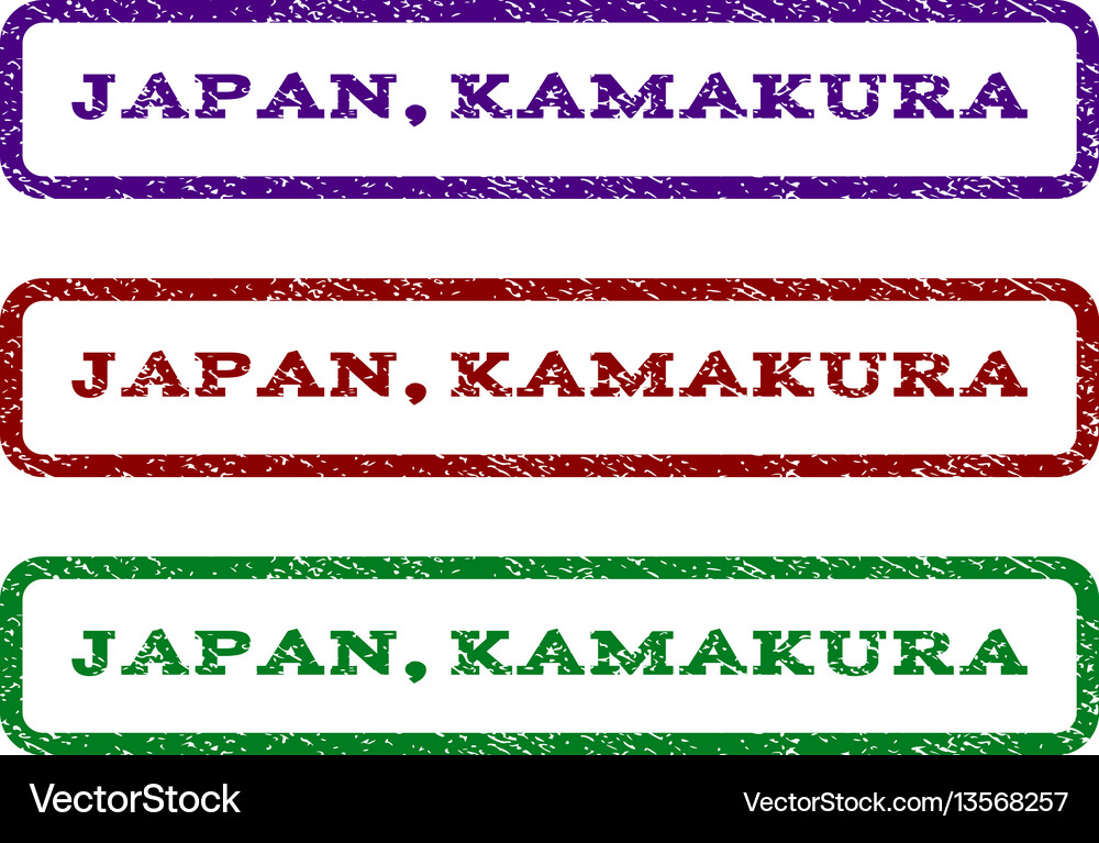 Japan kamakura watermark stamp Royalty Free Vector Image