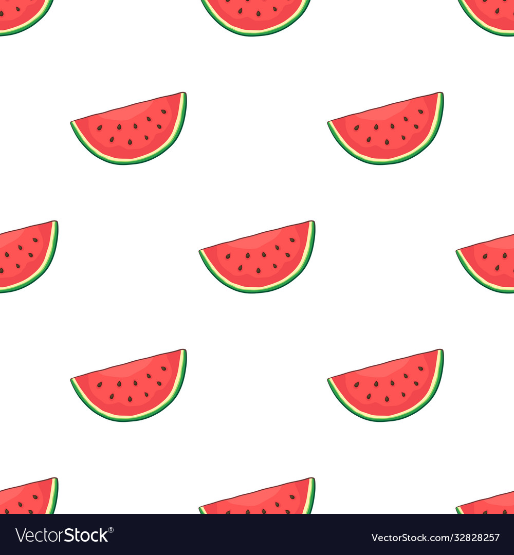 Seamless pattern with watermelon slice Royalty Free Vector