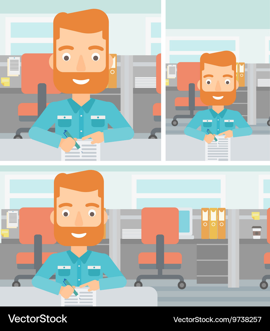 Signing of business documents Royalty Free Vector Image