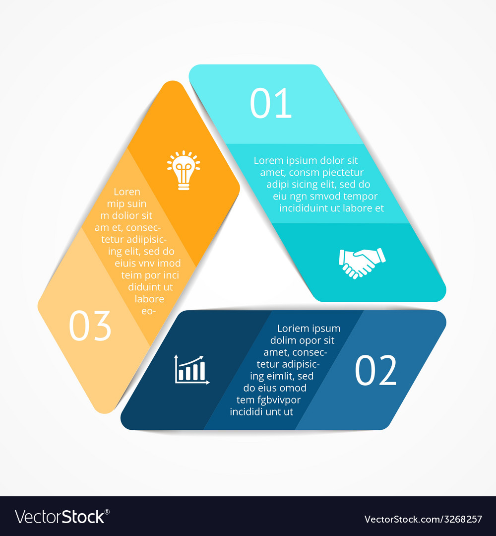 Triangle infographic template for diagram graph Vector Image Triangle infographic template for diagram graph Vector Image