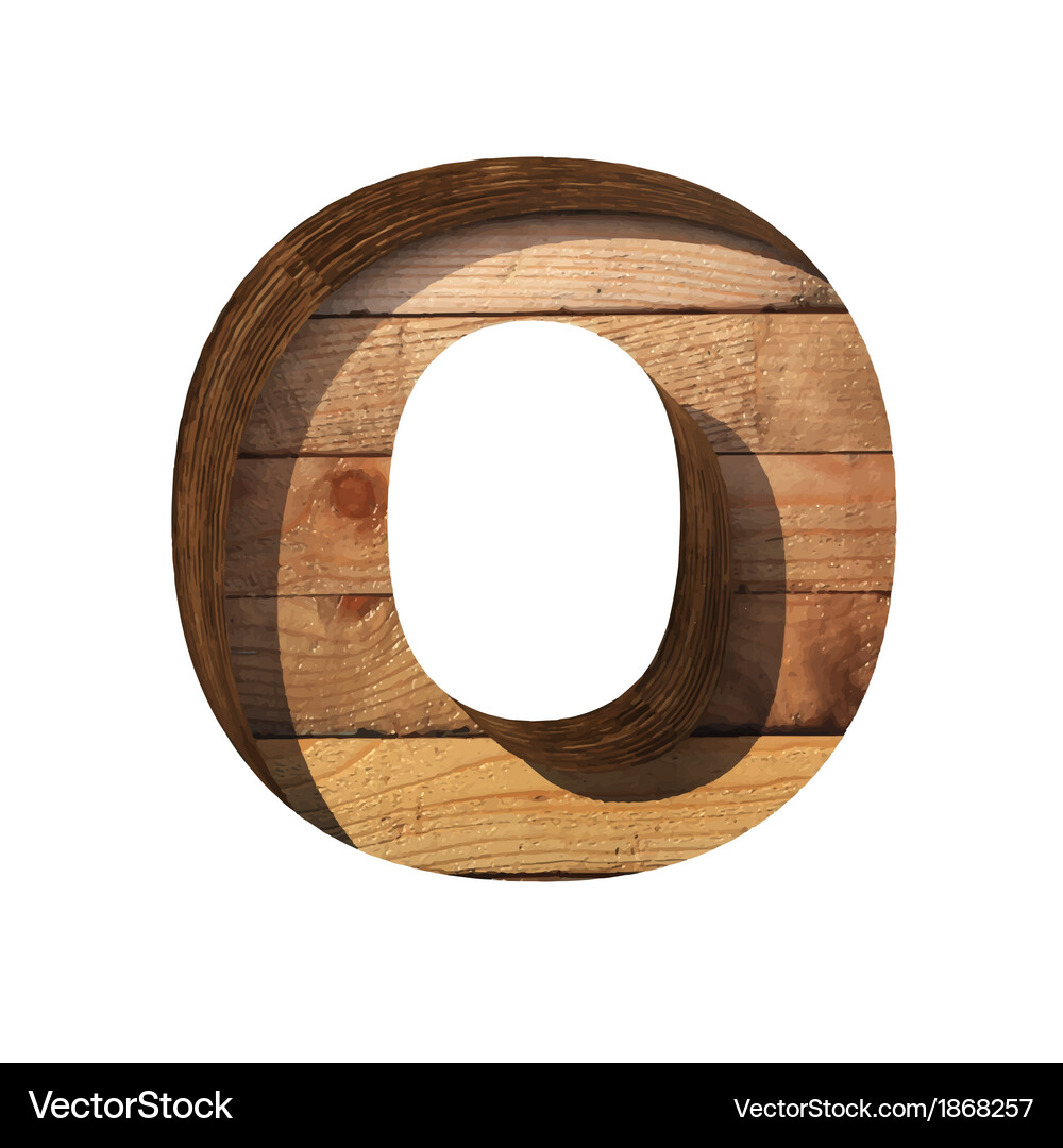 Wooden cutted figure o paste to any background Vector Image