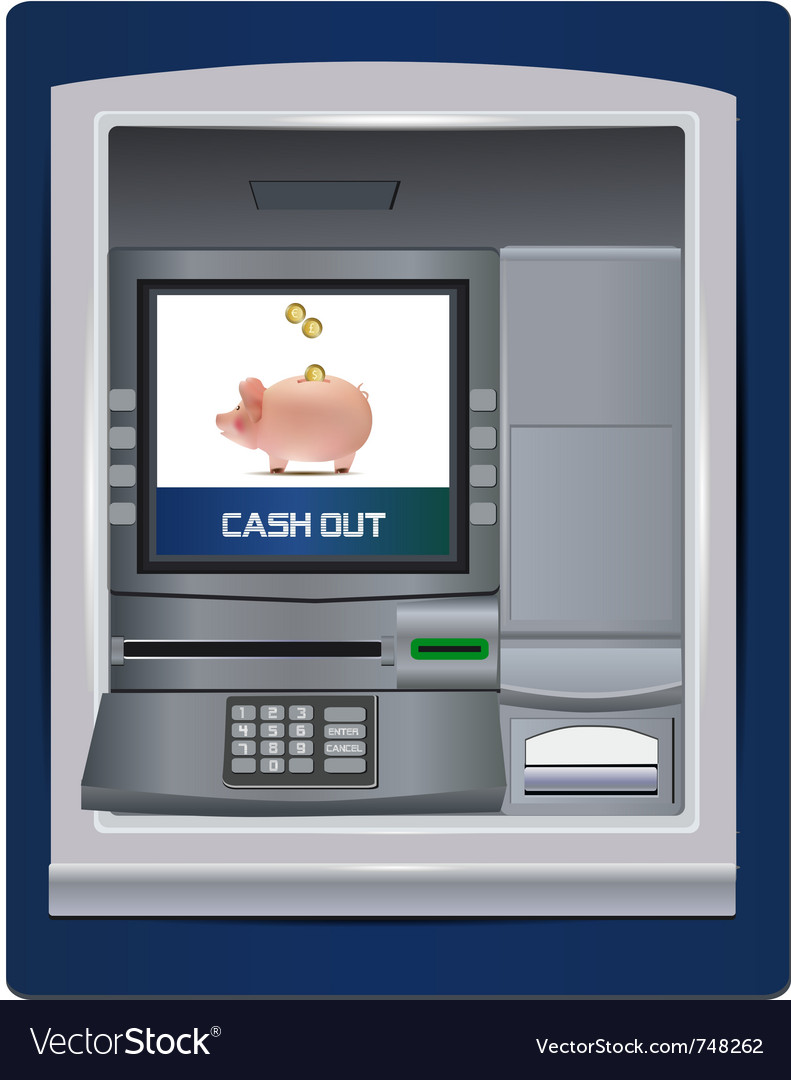 ATM Machine Royalty Free Vector Image - VectorStock