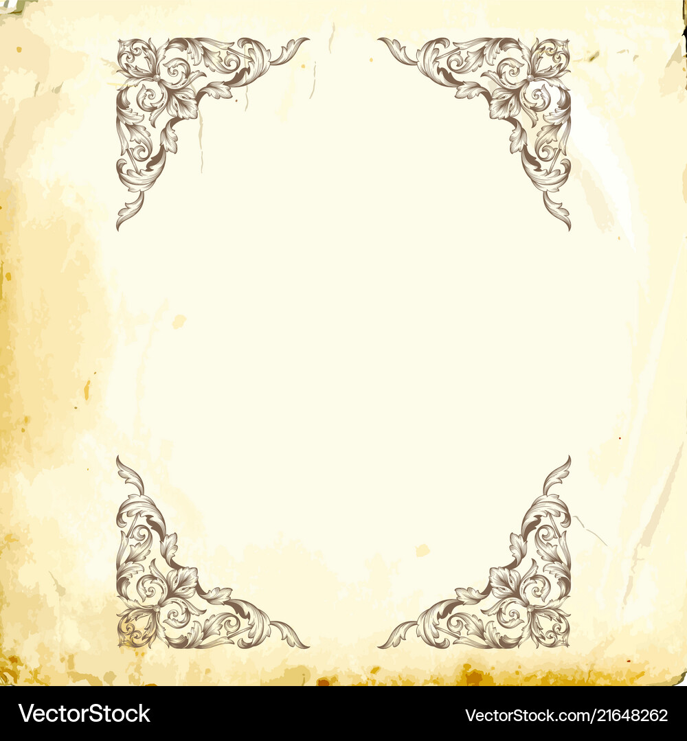 Baroque of vintage elements for design Royalty Free Vector