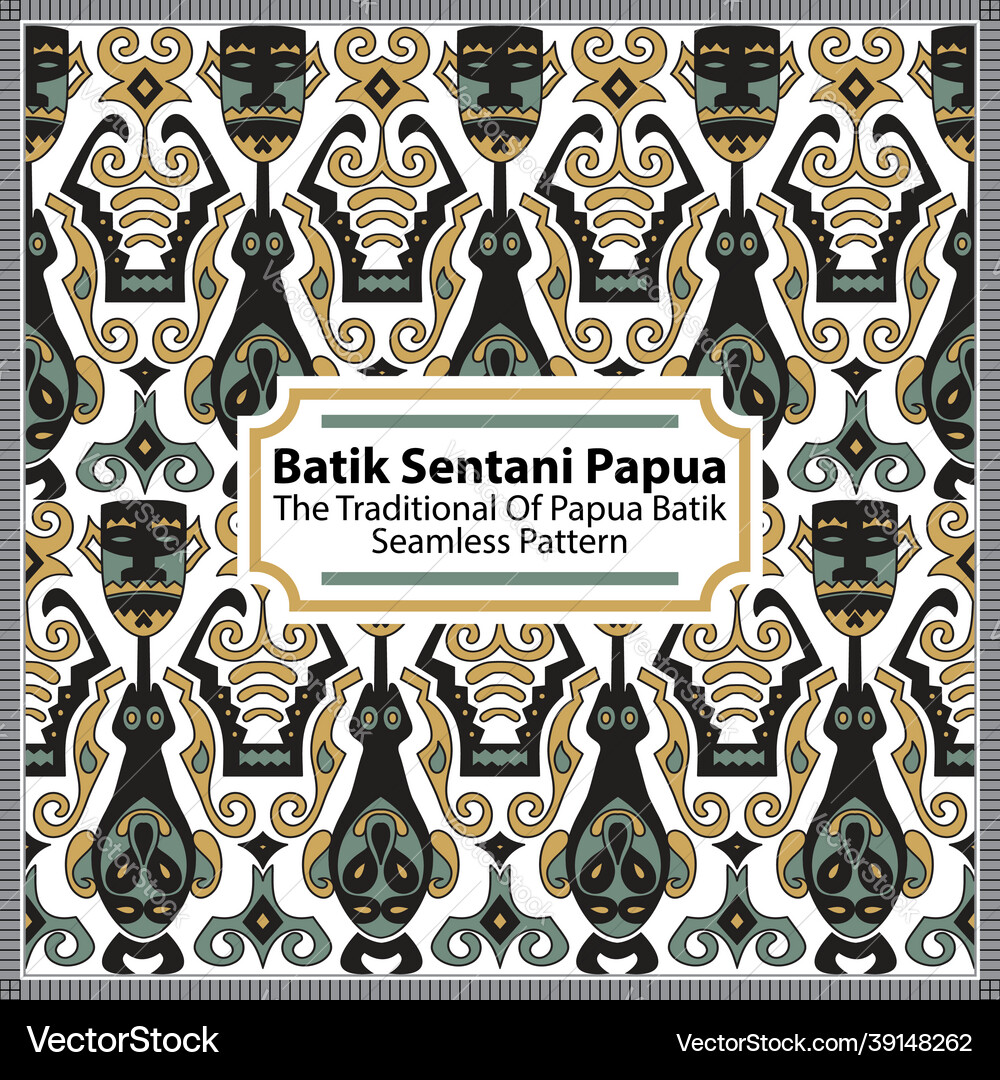 Batik kamaro papua - the sentani Royalty Free Vector Image