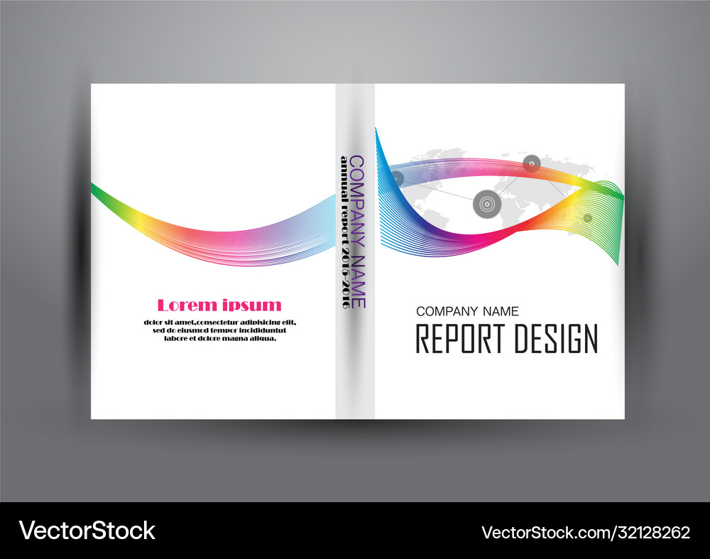 Business report cover abstract template Royalty Free Vector