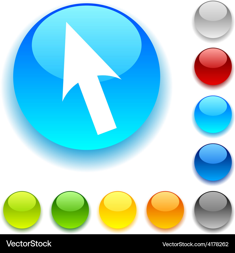 Cursor button Royalty Free Vector Image - VectorStock