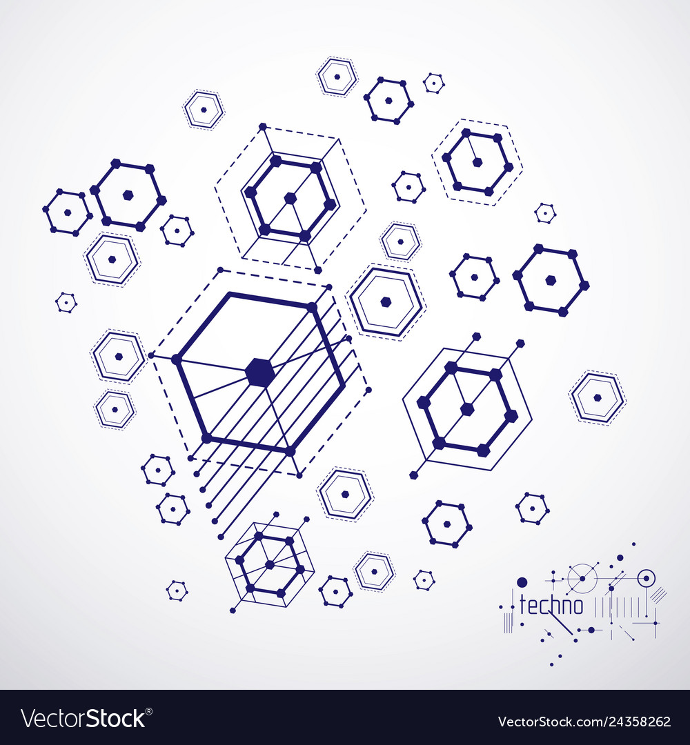 Engineering technological wallpaper made Vector Image