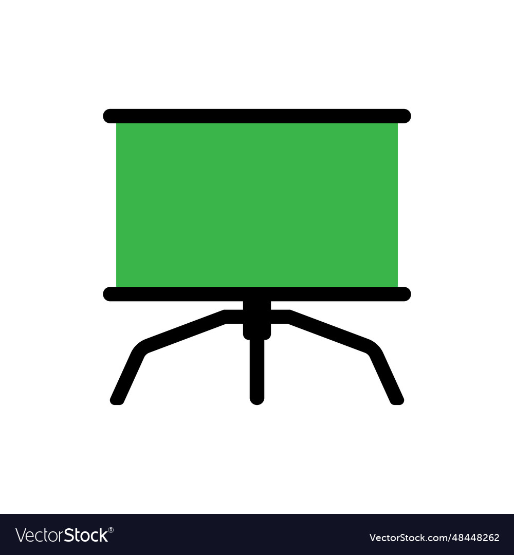 Green screen icon Royalty Free Vector Image - VectorStock