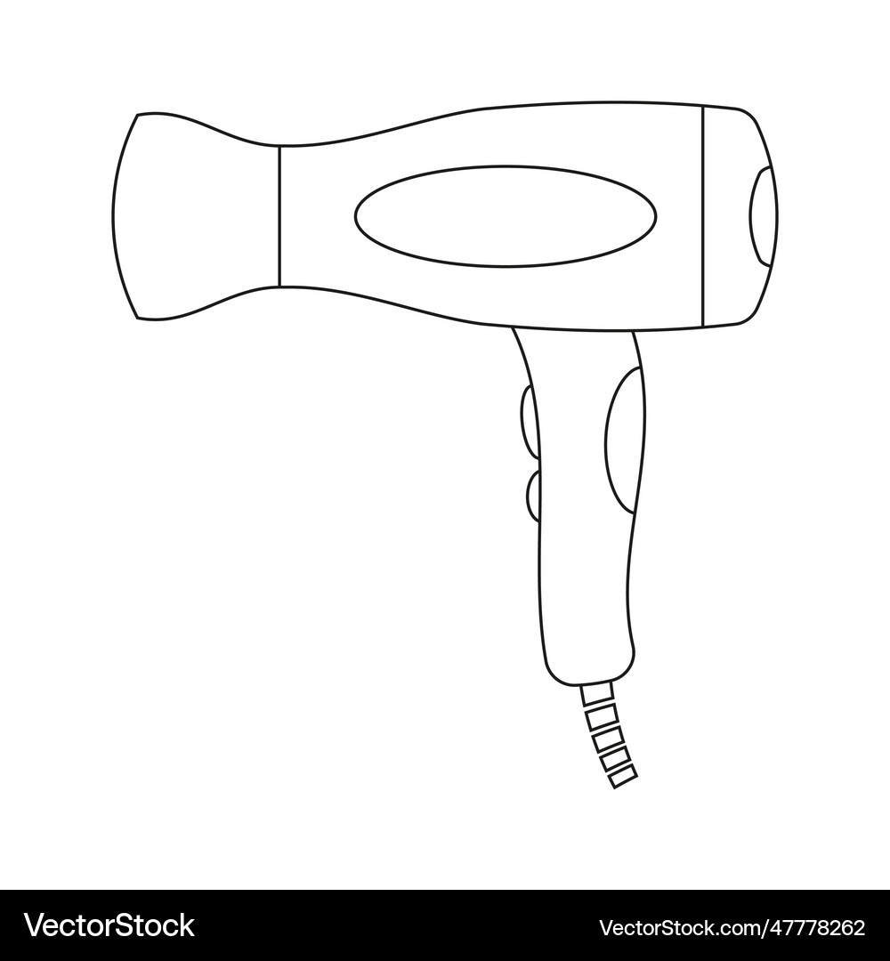 Hair dryer icon for drying Royalty Free Vector Image