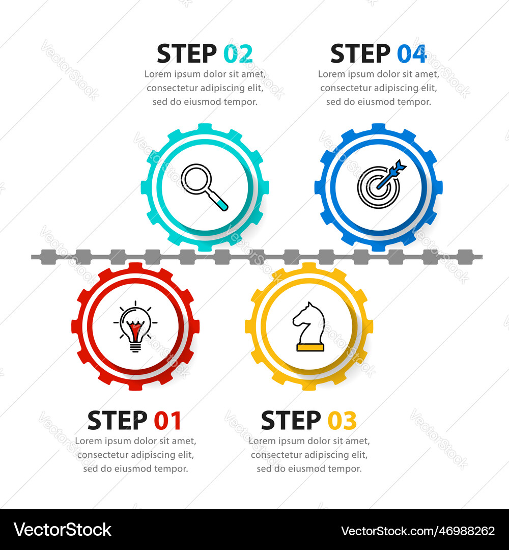 Infographic template with icons and 4 options Vector Image