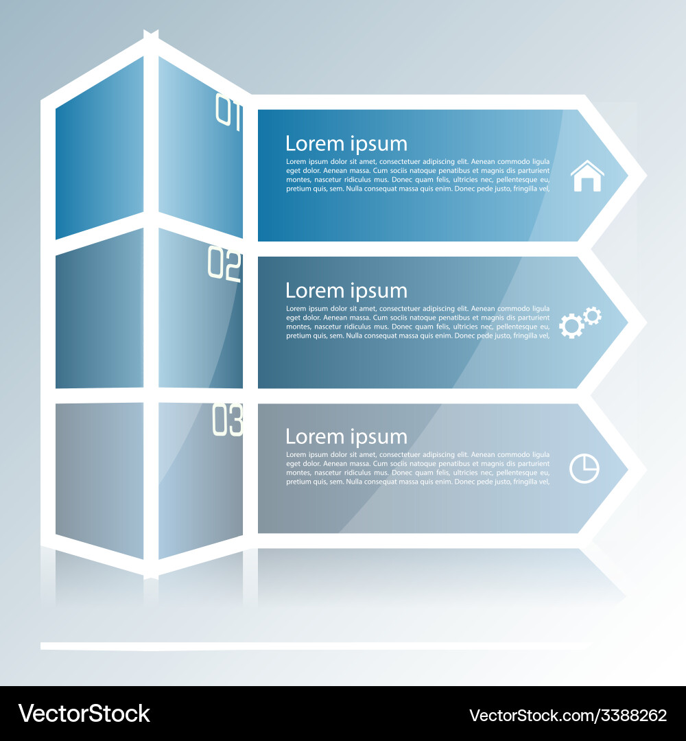 Modern colorful template in form a box and Vector Image