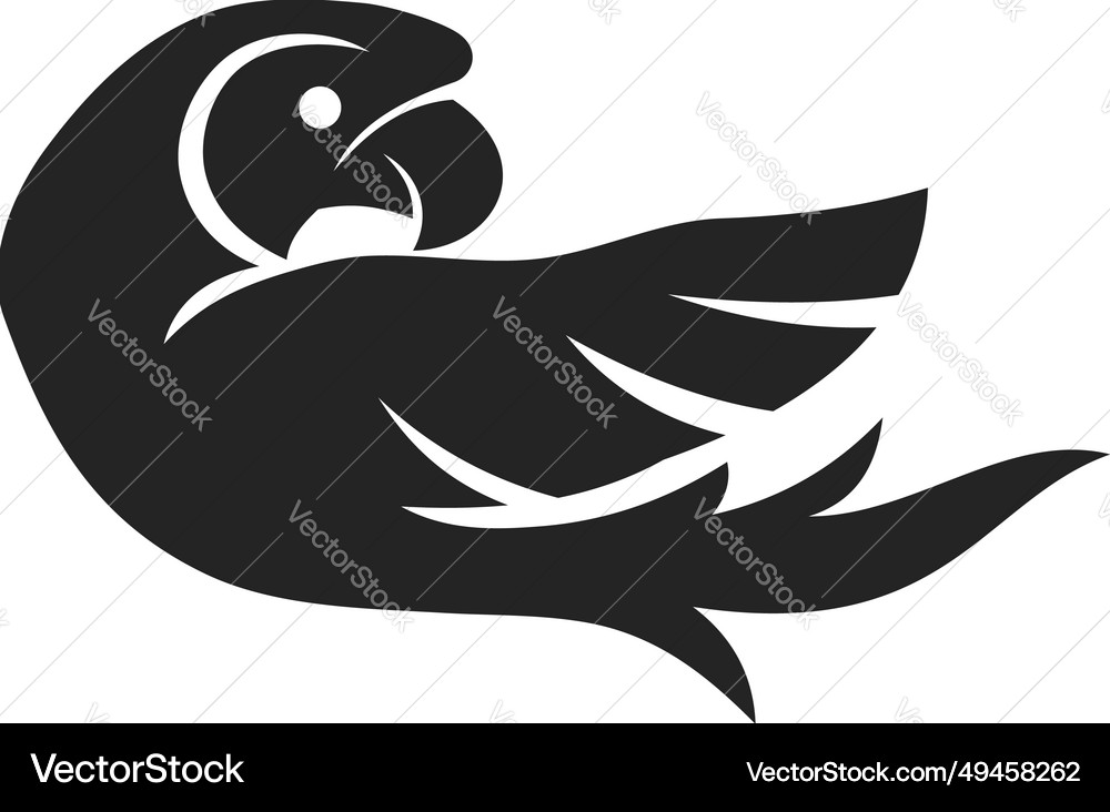 Parrot logo template isolated brand identity icon Vector Image