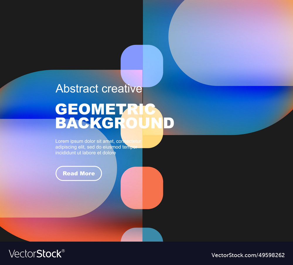Round triangle and round square composition Vector Image