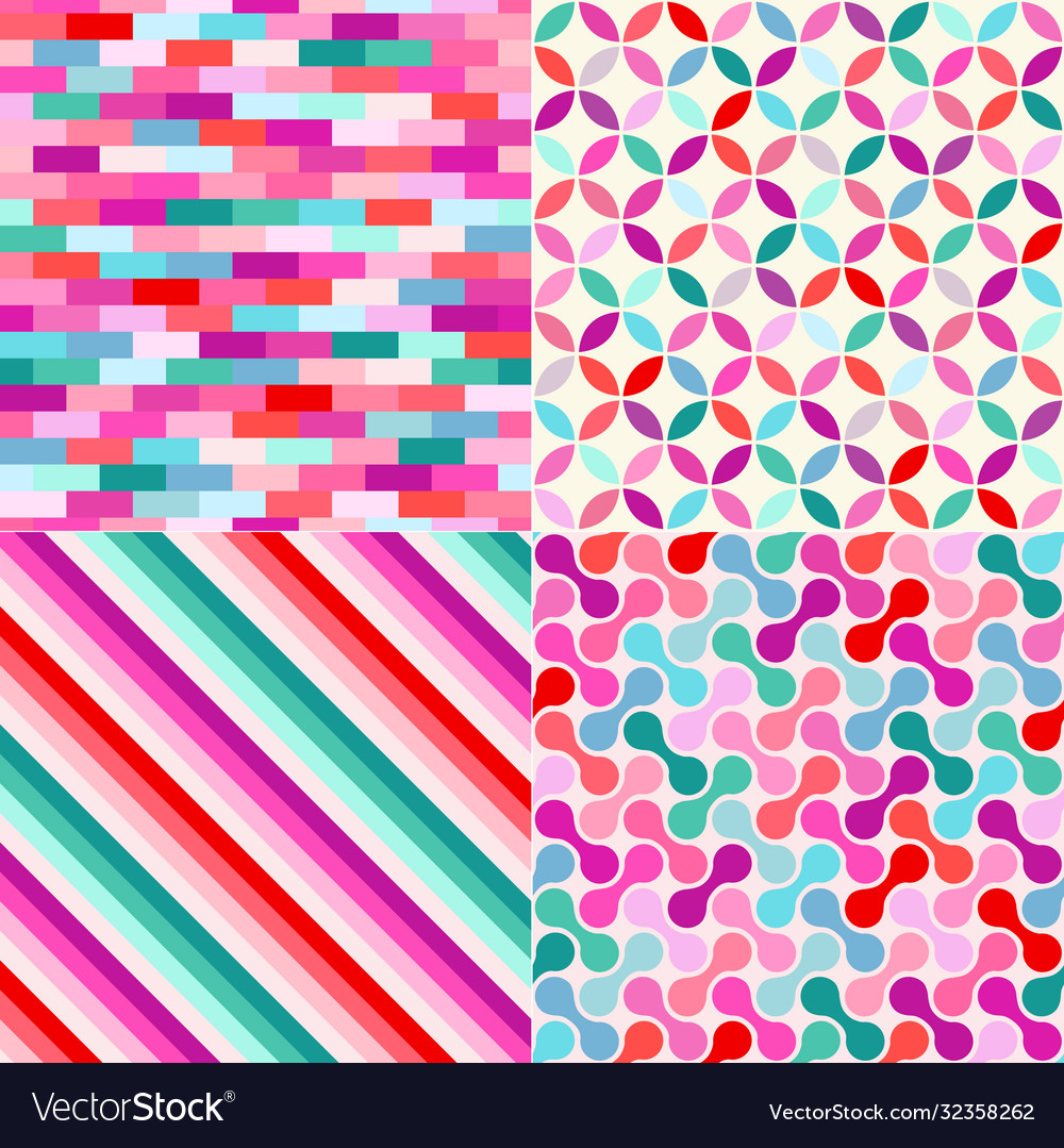 Seamless colored geometric pattern background Vector Image