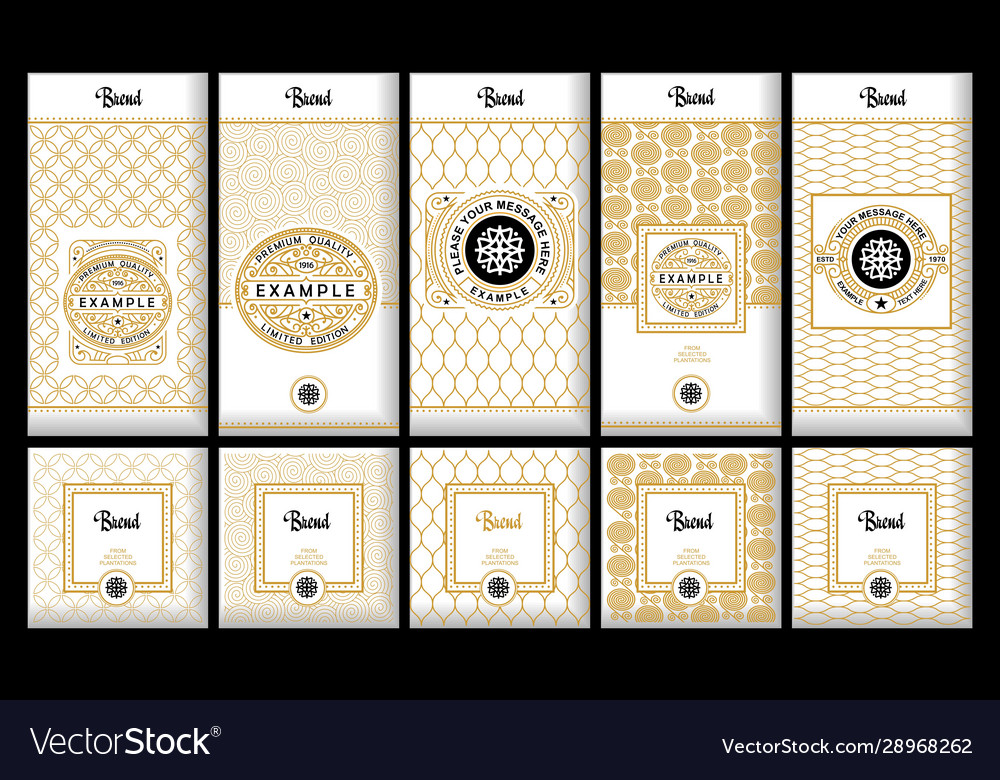 Set design elements labels icon Royalty Free Vector Image