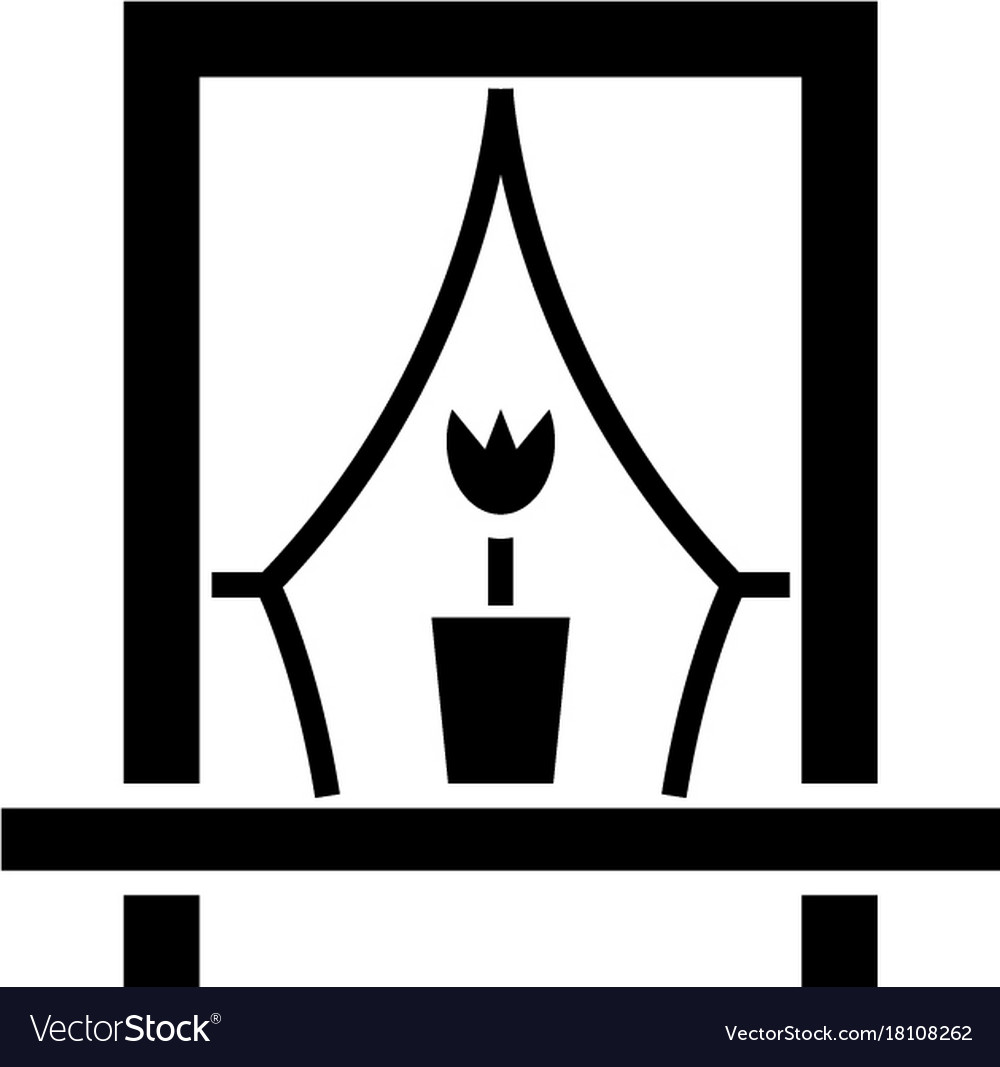 Window icon black sign Royalty Free Vector Image Window icon black sign Royalty Free Vector Image