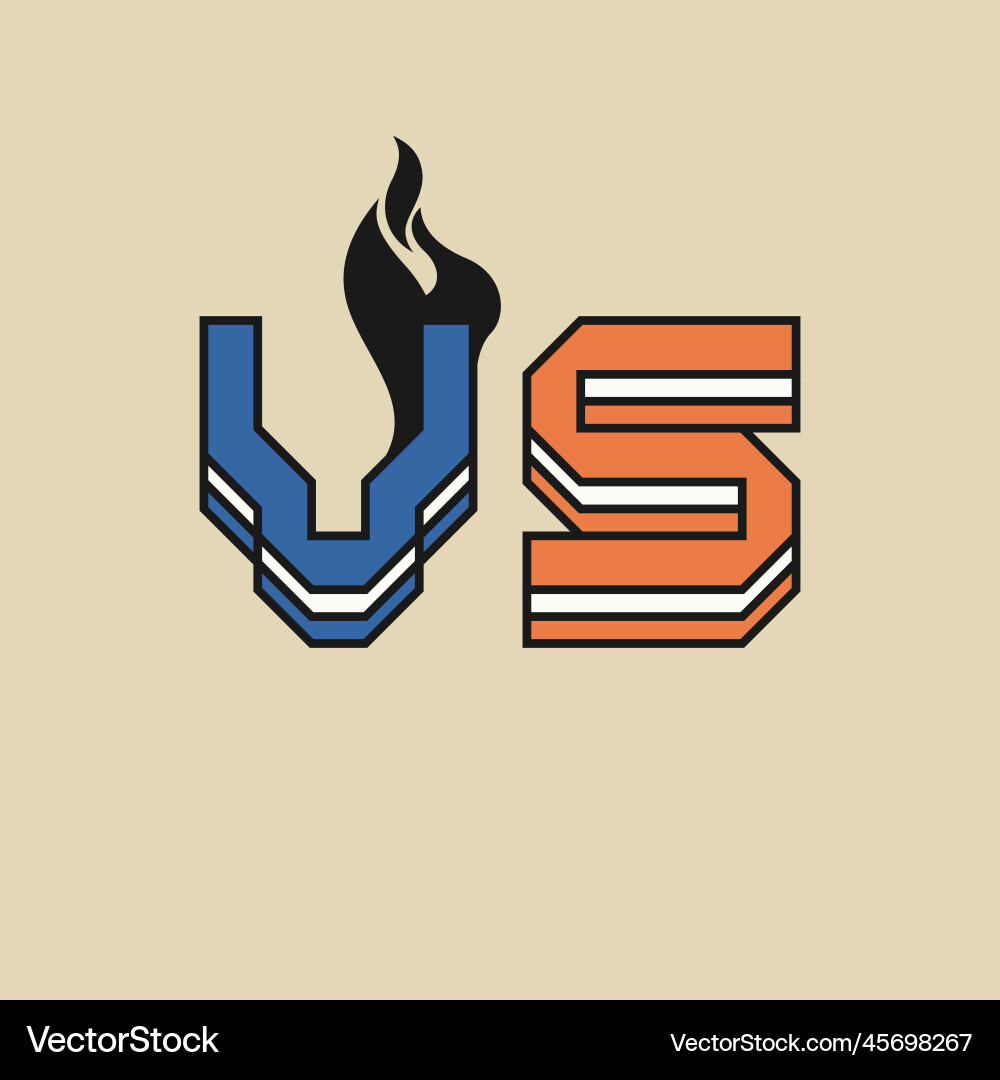 Bright symbols of confrontation vs Royalty Free Vector Image