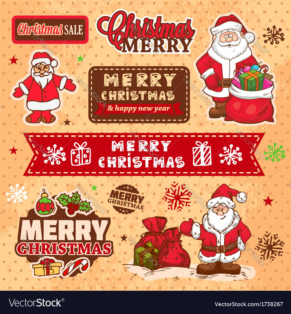 Christmas design elements Royalty Free Vector Image