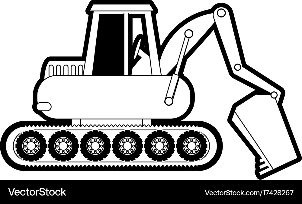 Excavator Royalty Free Vector Image - VectorStock