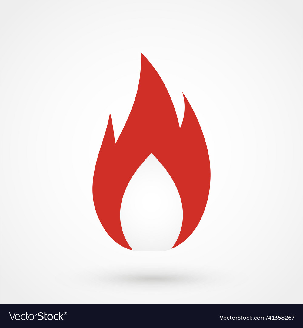 Fire icon for design Royalty Free Vector Image
