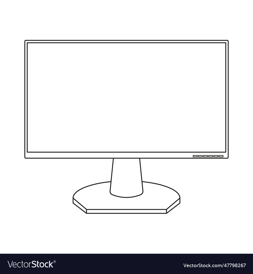 Icon of a modern computer monitor Royalty Free Vector Image