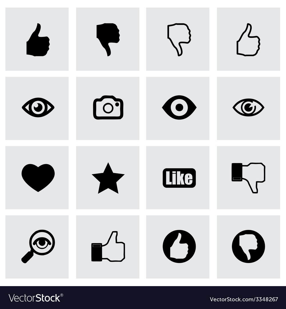 Like icon set Royalty Free Vector Image - VectorStock