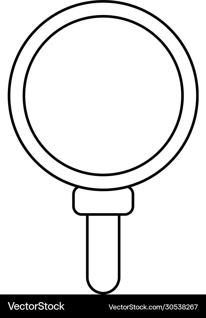 Magnifying glass lens line style icon Royalty Free Vector