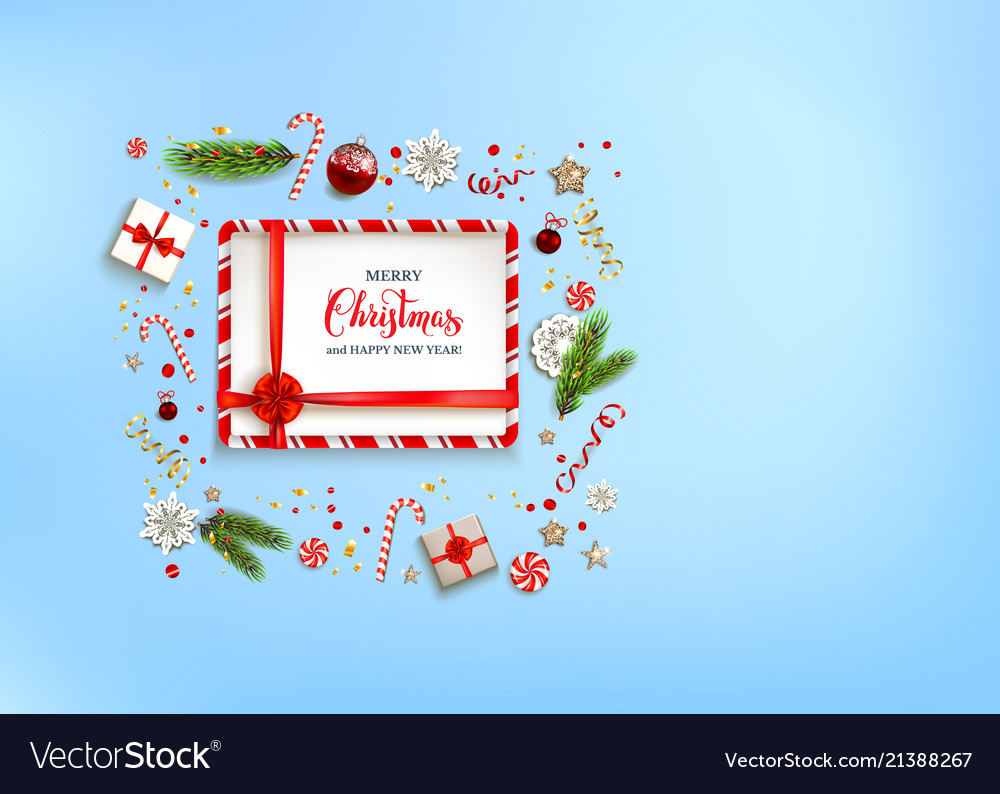 Ribbon blue holiday christmas Royalty Free Vector Image