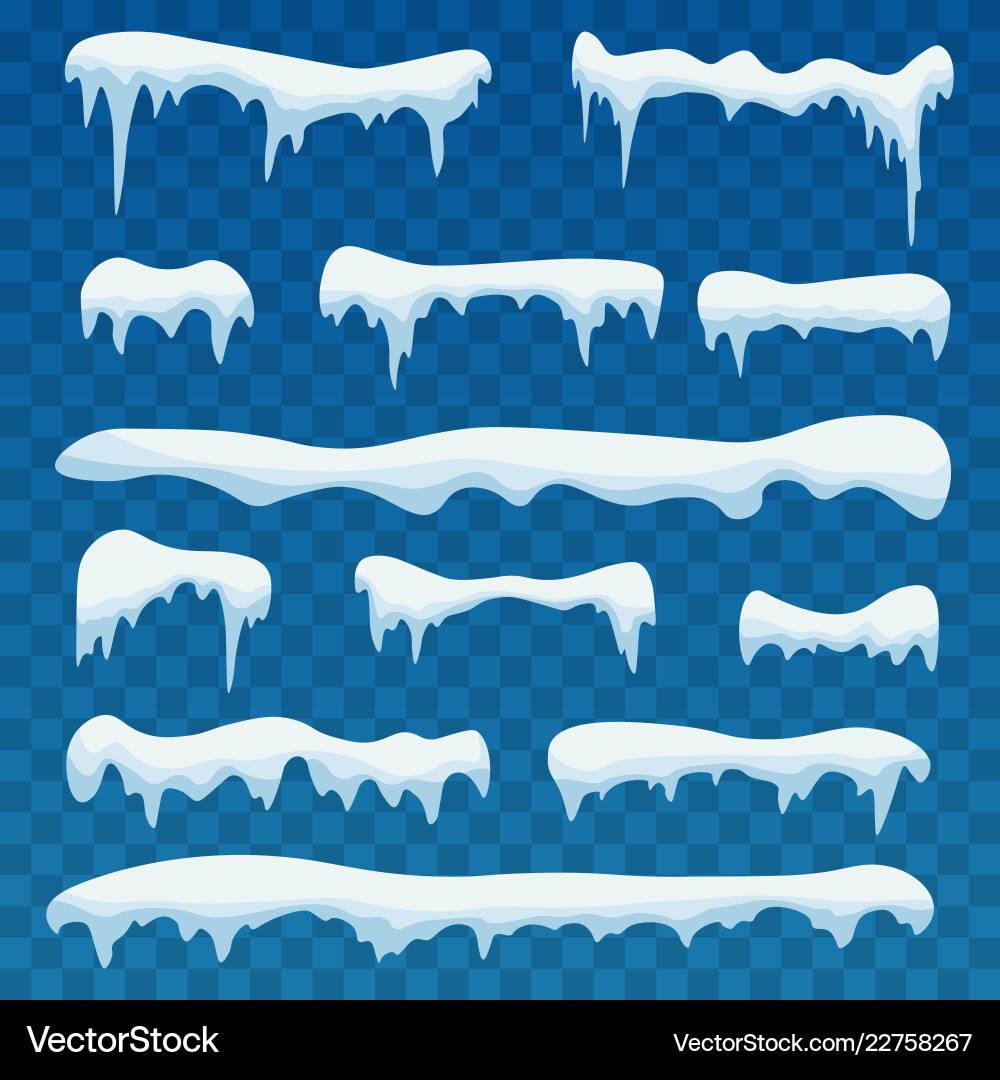 Set of ice caps Royalty Free Vector Image - VectorStock