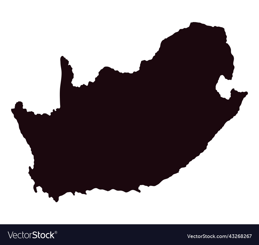 South africa map silhouette Royalty Free Vector Image South africa map silhouette Royalty Free Vector Image