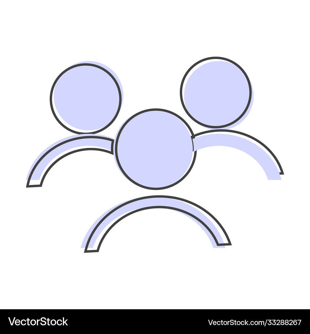 User chat icon people interaction symbol cartoon Vector Image