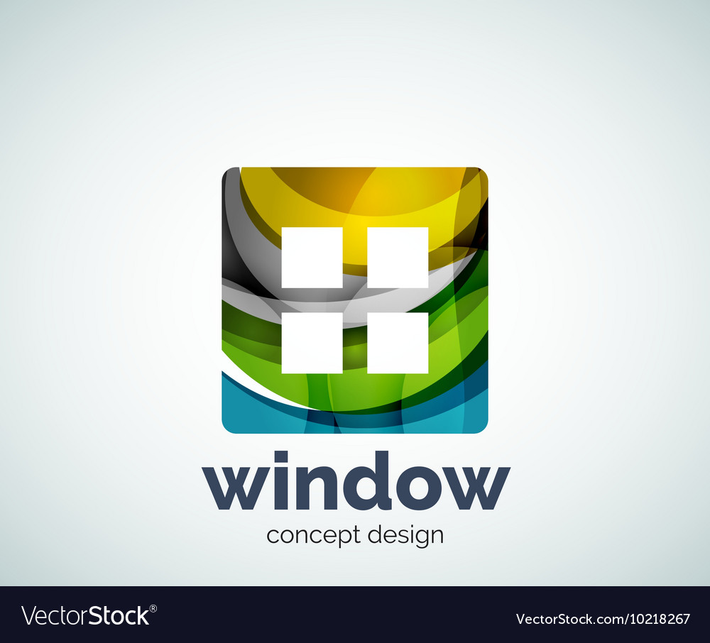 Window logo template Royalty Free Vector Image