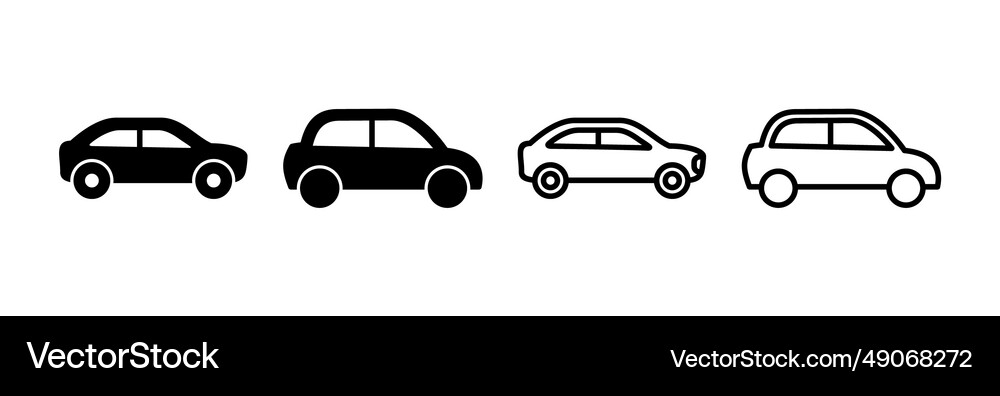Car icon sign sedan Royalty Free Vector Image - VectorStock