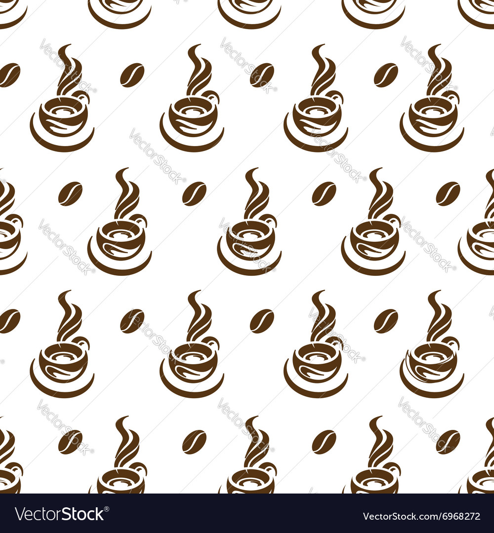 Coffee cup pattern Royalty Free Vector Image - VectorStock