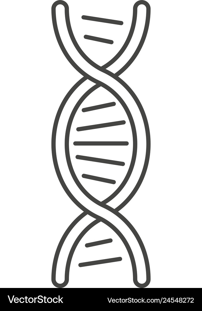 DNA Helix Symbol - Scientific Icon Royalty Free Vector Image