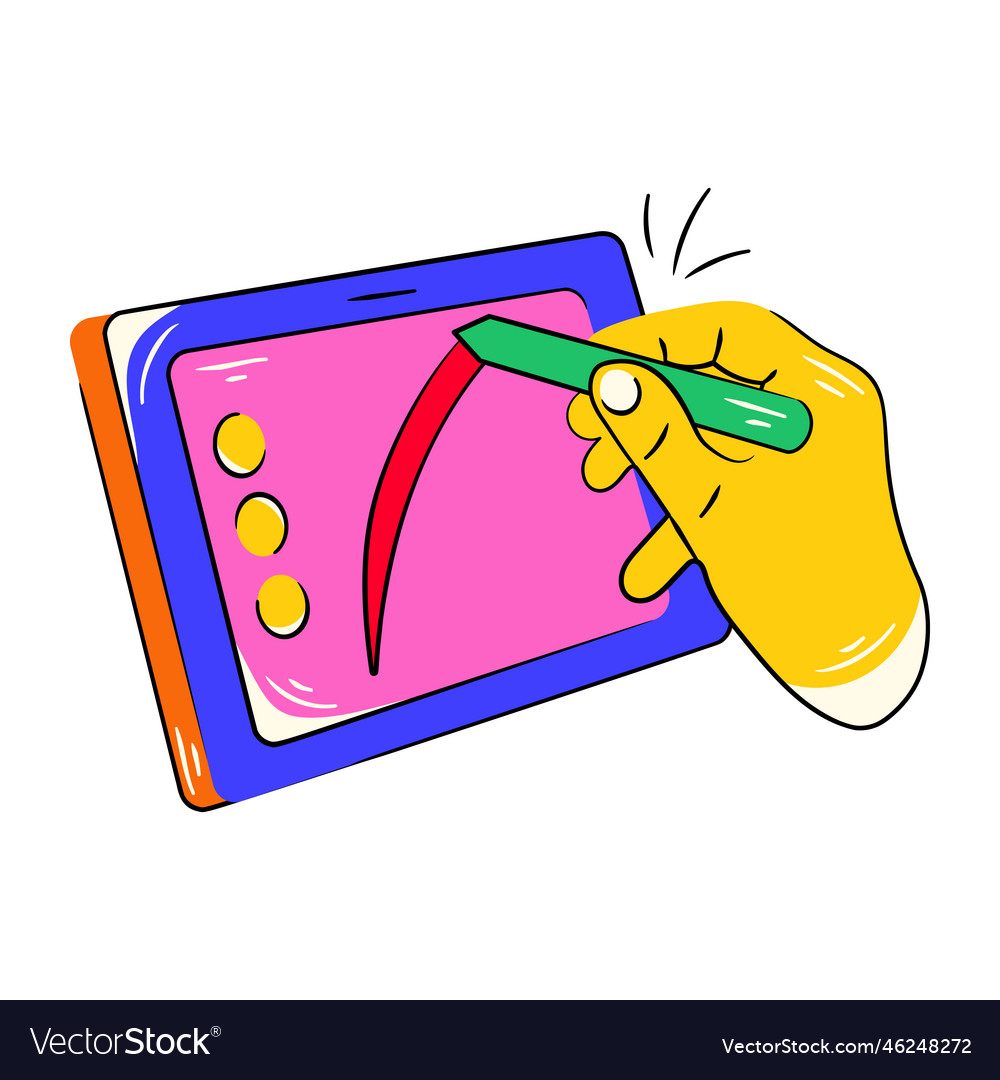 Drawing tablet Royalty Free Vector Image - VectorStock